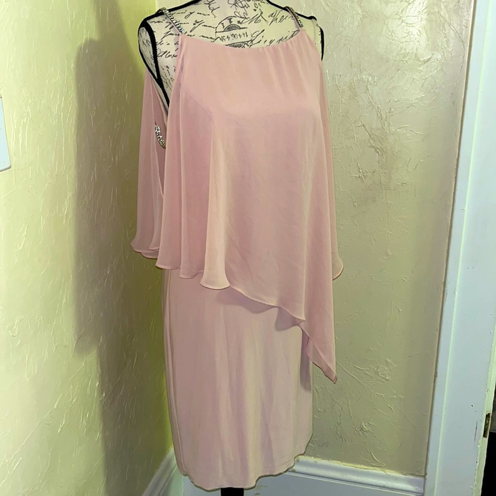 Stealth Sheer Dress With Rhinestone Bands - Gem